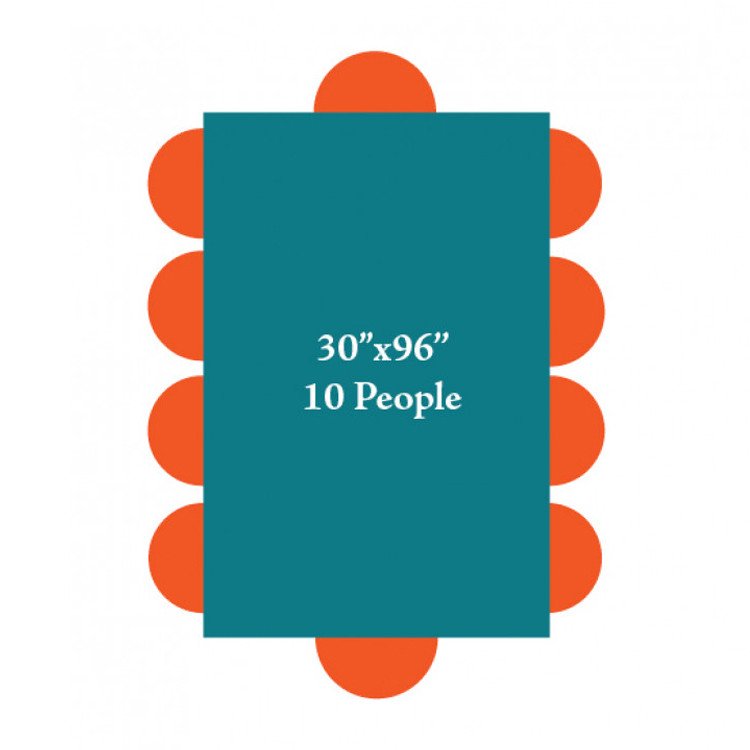 8'X30'' Rectangle Table (Seats 10 People) - High Line Event Rentals ...